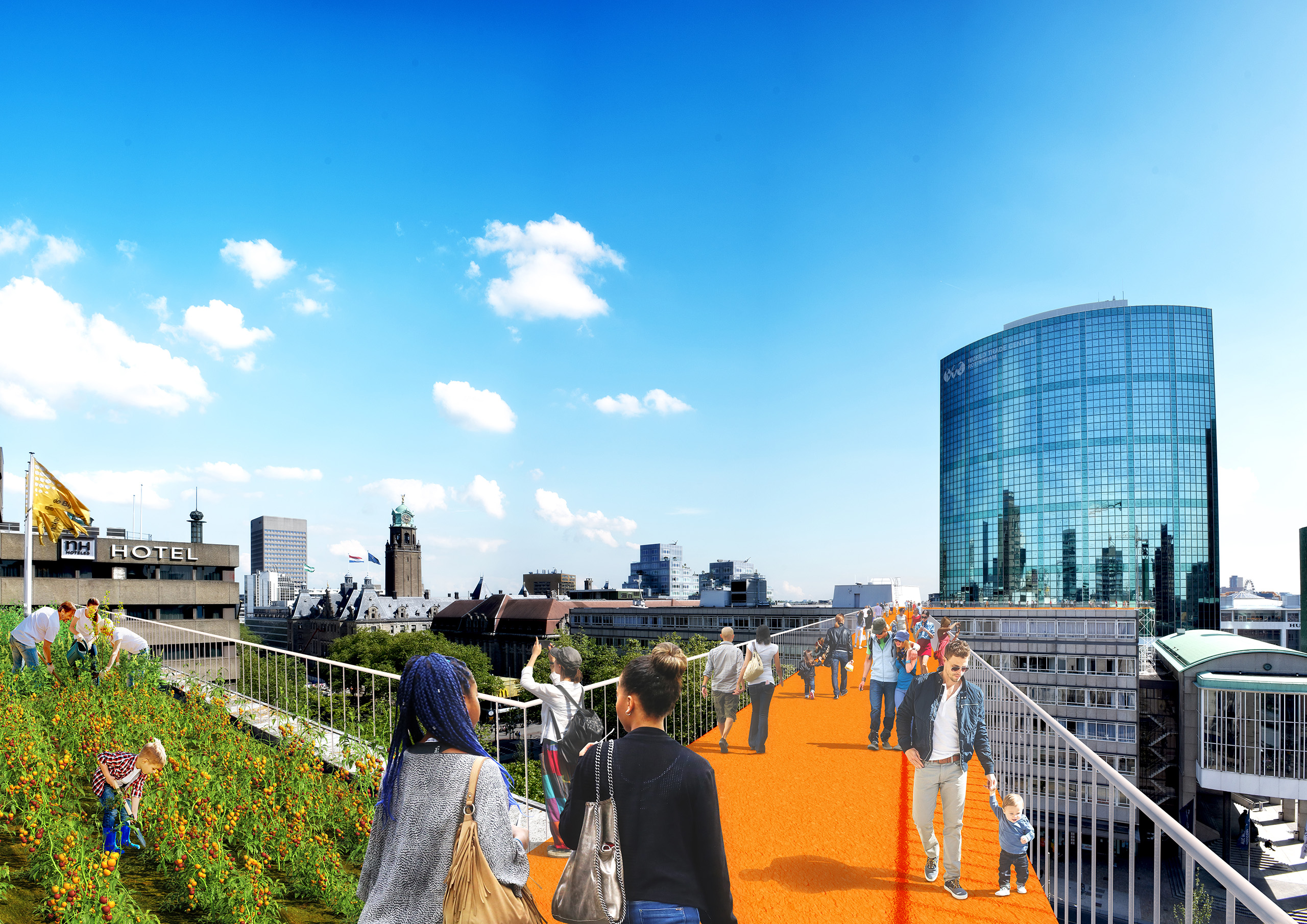 MVRDV - Ticket sales for the Rotterdam Rooftop Walk start 5 May